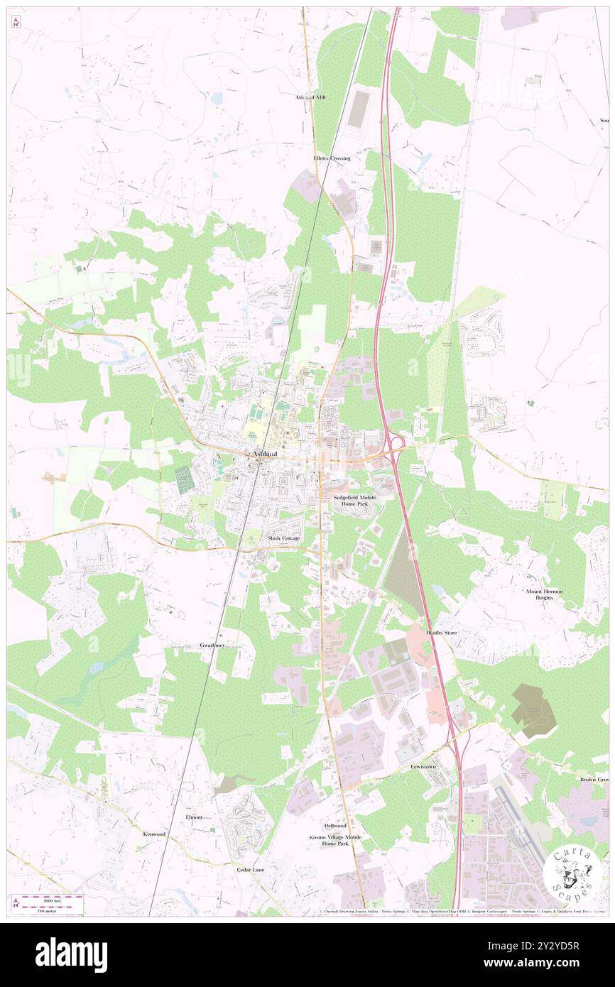 Map of ashland virginia Cut Out Stock Images & Pictures - Alamy