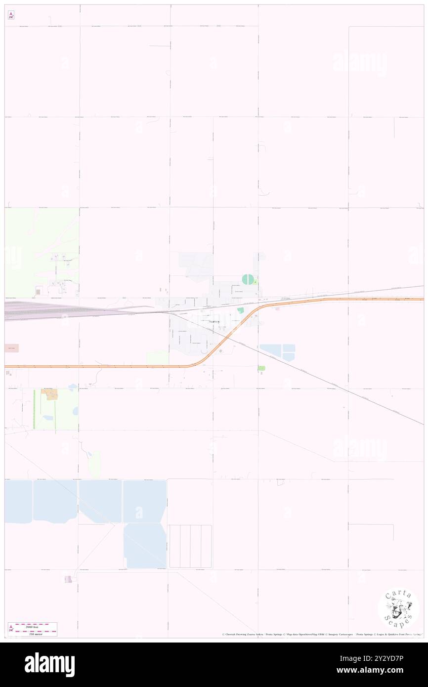 Map of surrey north dakota Cut Out Stock Images & Pictures - Alamy