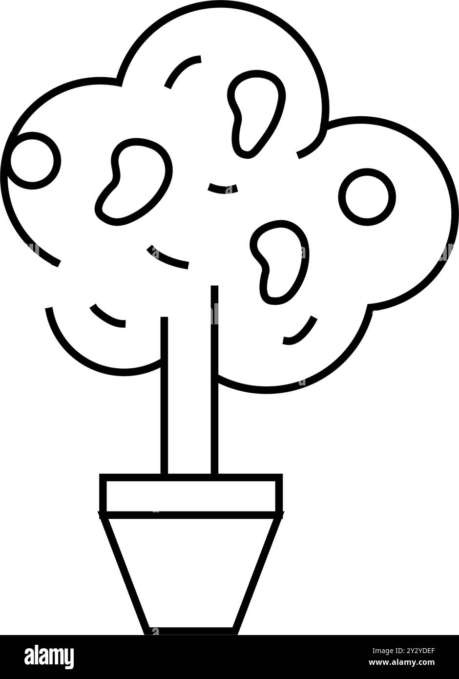 home tree mango line icon vector illustration Stock Vector Image & Art ...