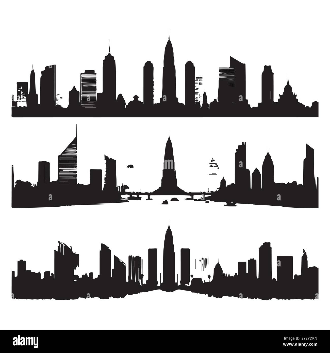 Chicago Skyline Silhouette Vector