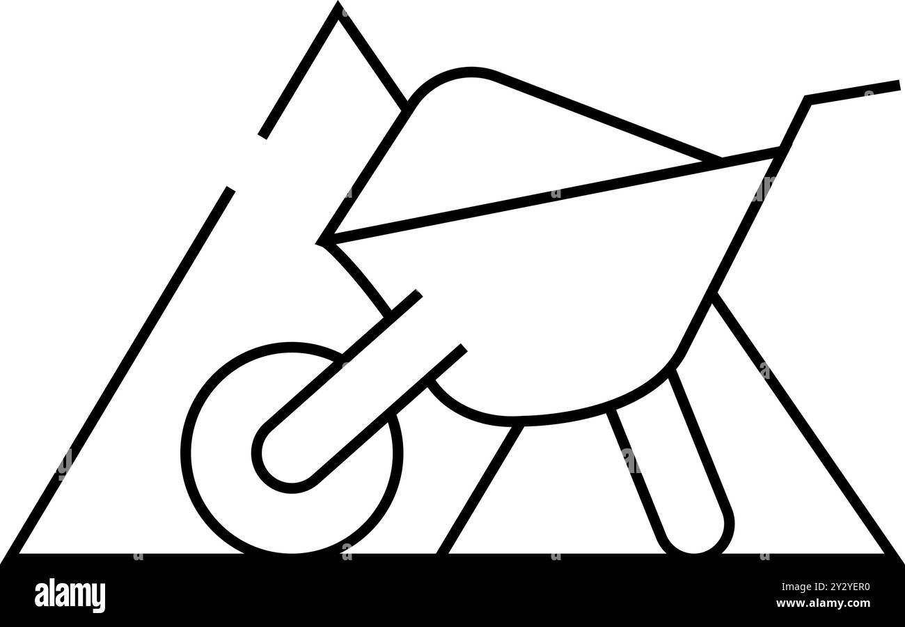 Sand building material line Black and White Stock Photos & Images - Alamy