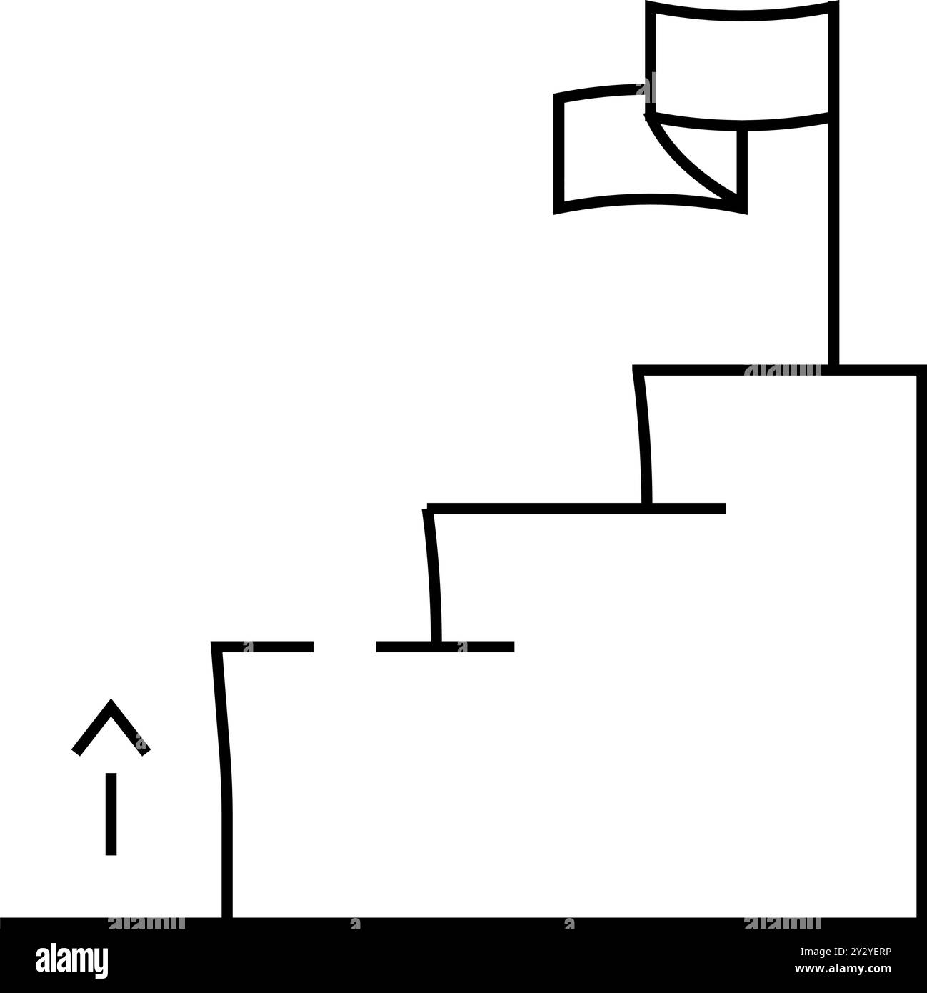 business goal achievement line icon vector illustration Stock Vector ...