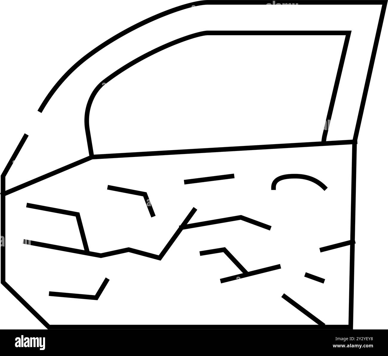 car door damaged paint line icon vector illustration Stock Vector Image ...