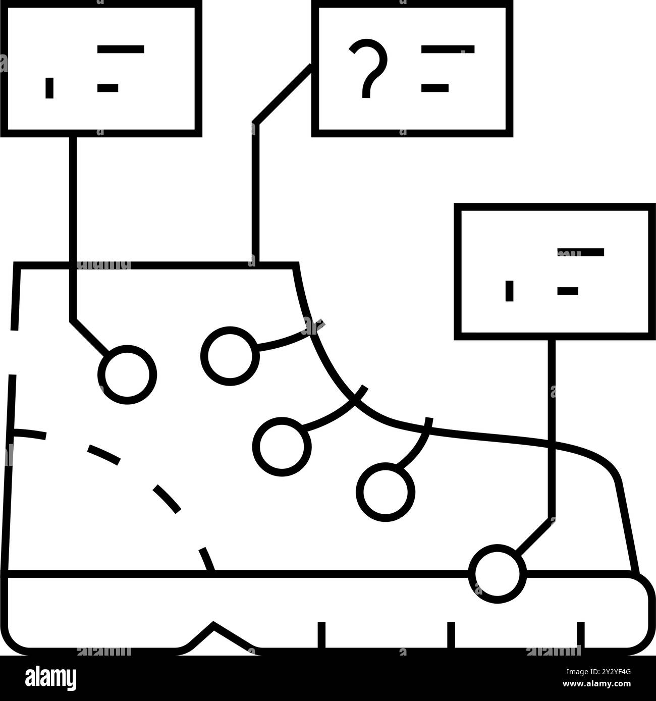 study of shoe production line icon vector illustration Stock Vector ...
