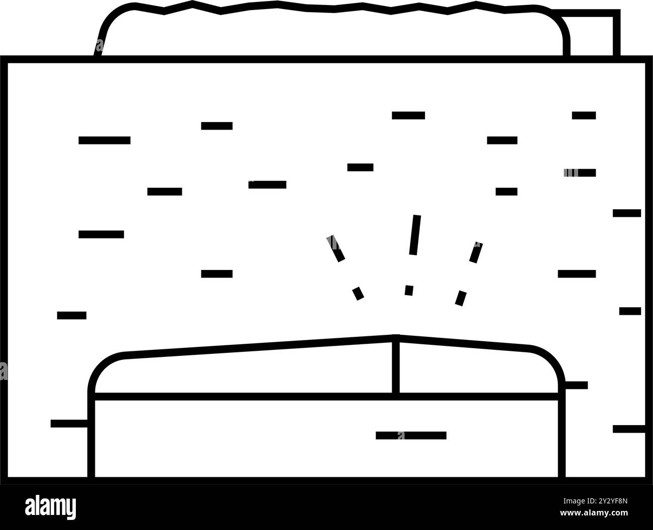 alive buried fear line icon vector illustration Stock Vector Image ...