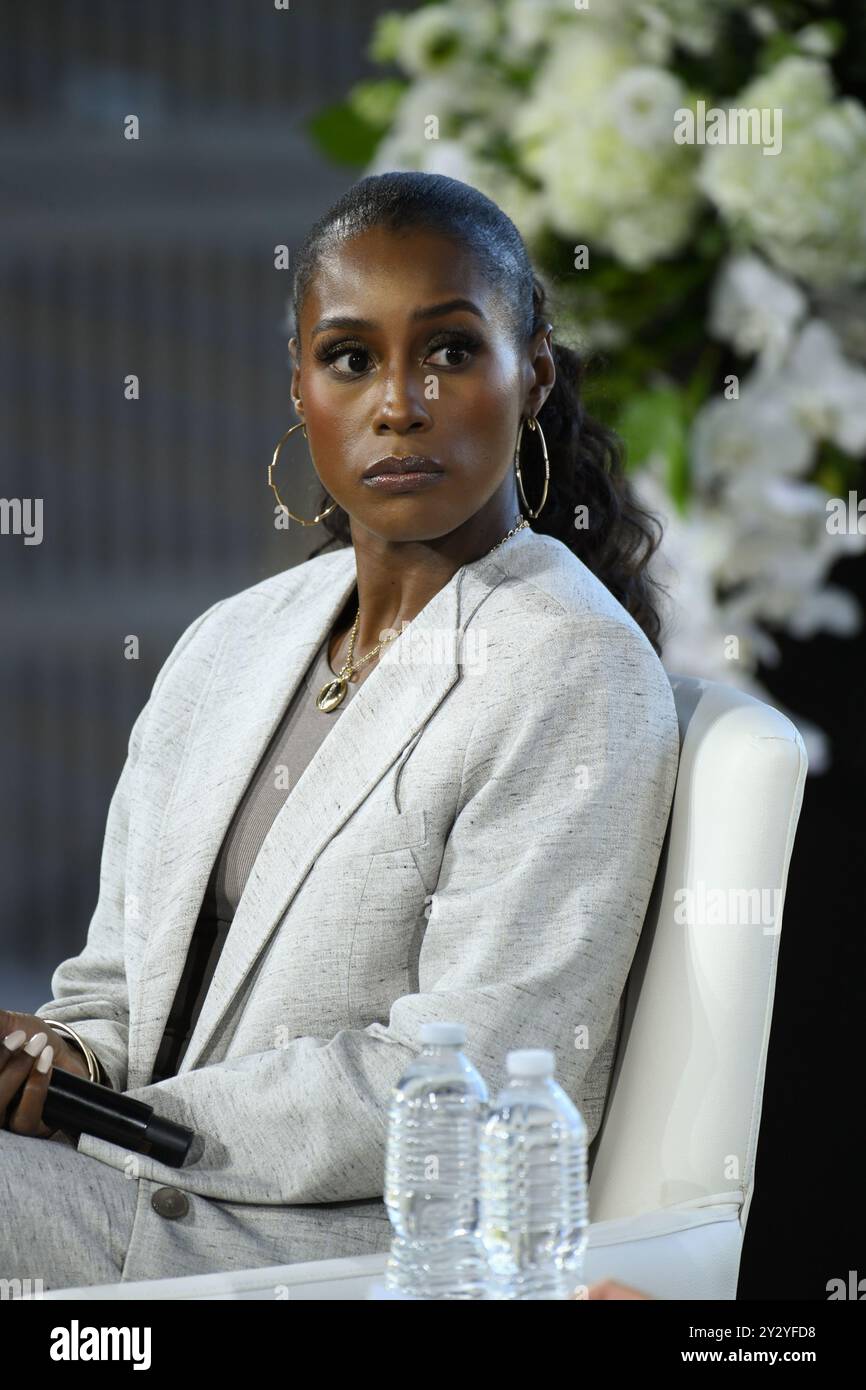 New York, USA. 11th Sep, 2024. Issa Rae speaking at the 2024 Forbes ...