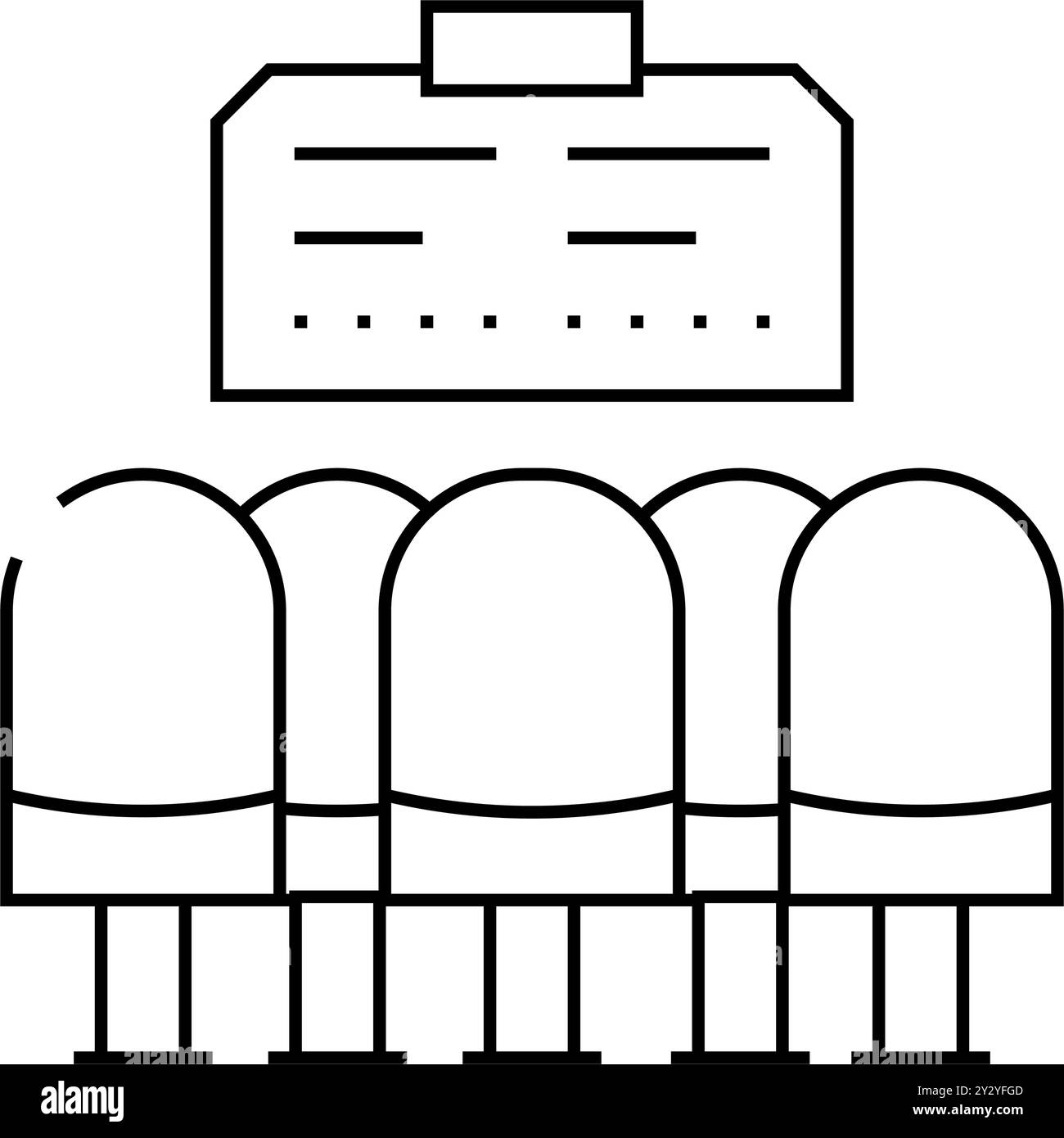 waiting hall railway station line icon vector illustration Stock Vector ...