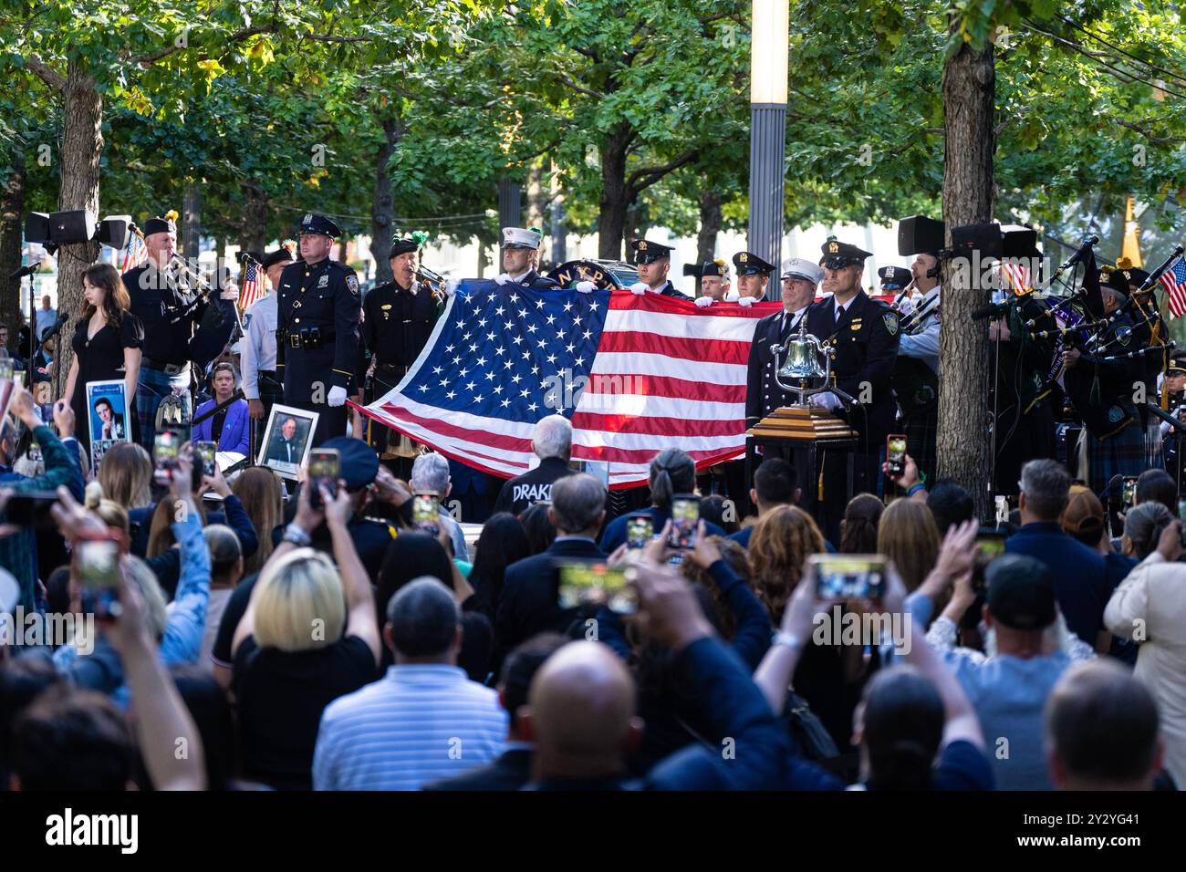 New York, USA, 11 September, 2024: Atmosphere during 23rd anniversary ...