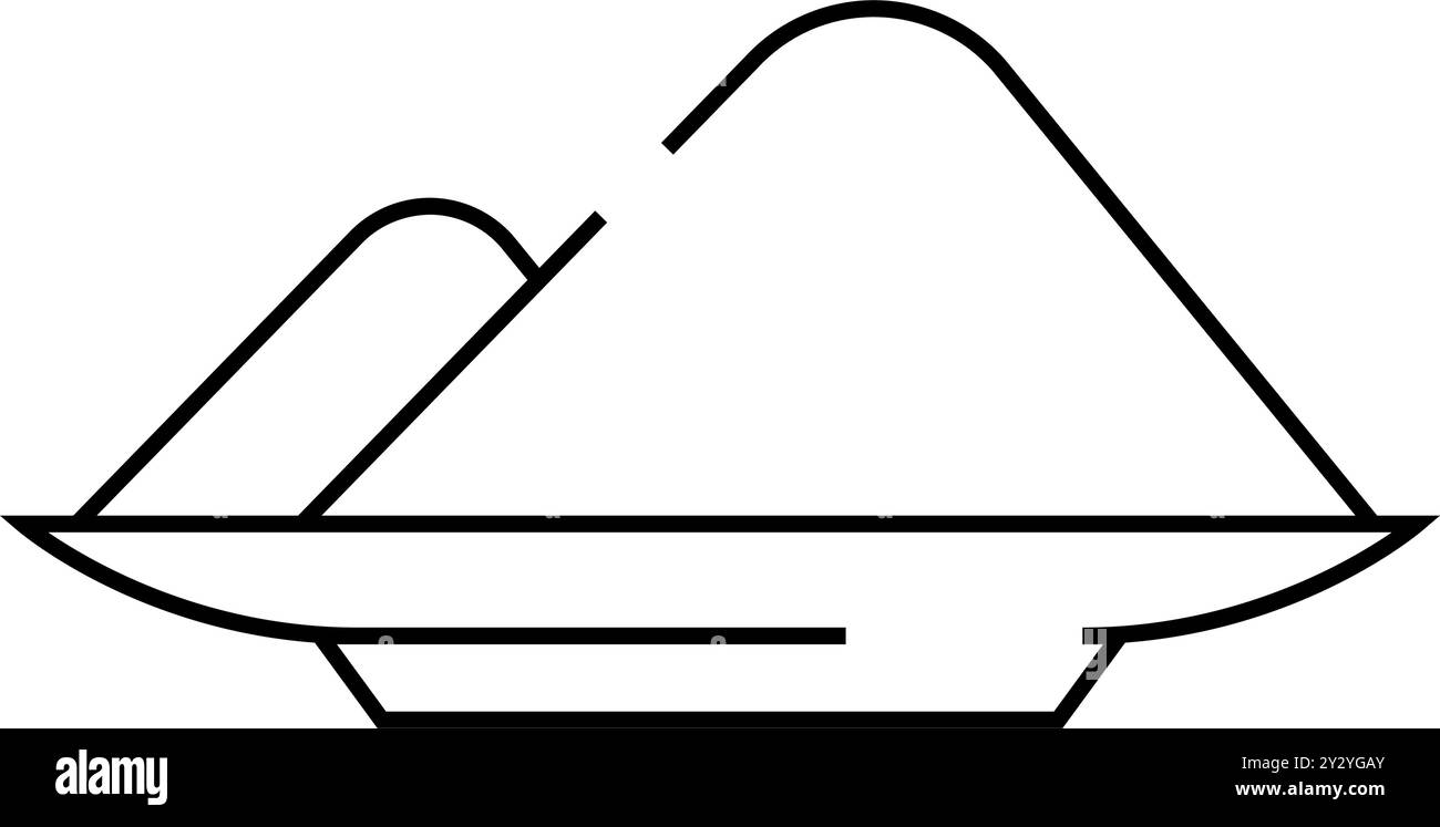 sodium nitrite line icon vector illustration black Stock Vector Image ...