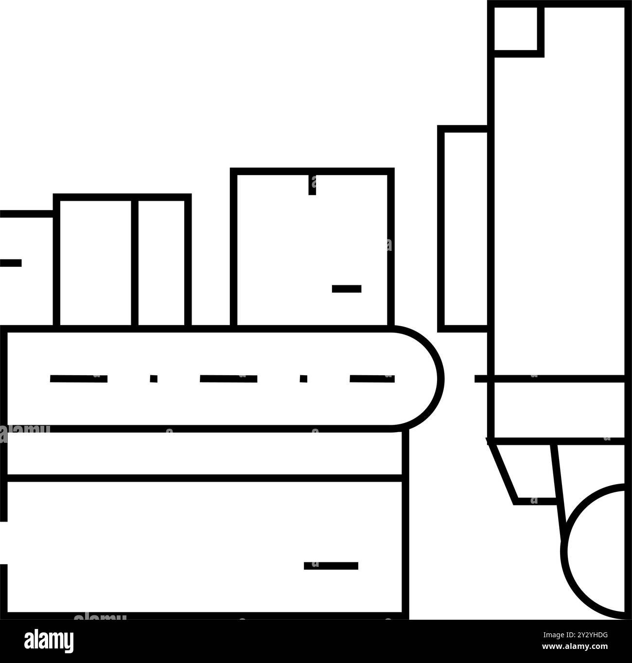autoloading in truck wholesale line icon vector illustration Stock ...