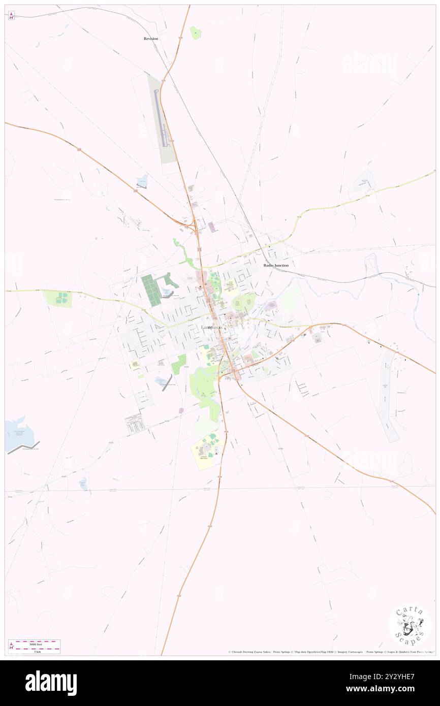 Lampasas county map hi-res stock photography and images - Alamy