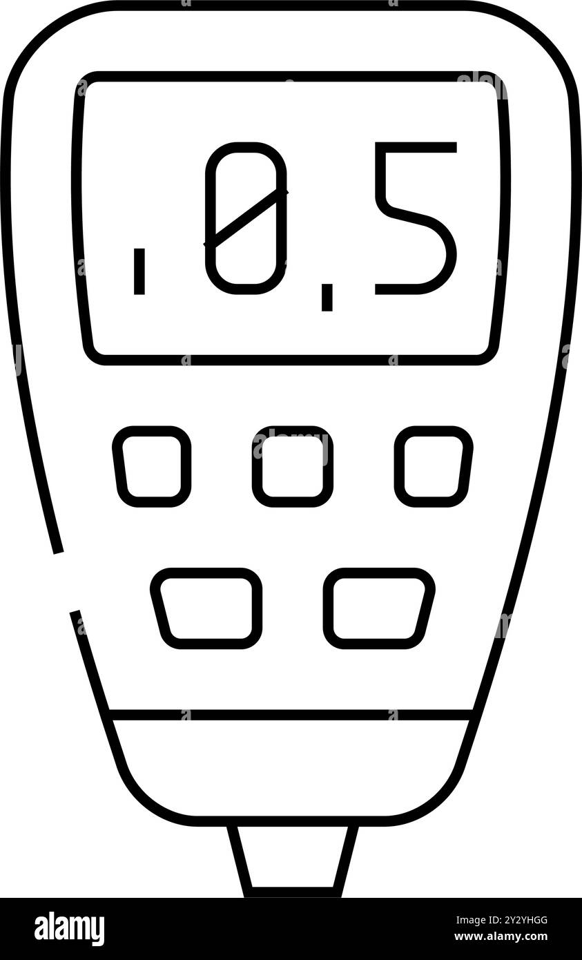 thickness gauge device line icon vector illustration Stock Vector Image ...