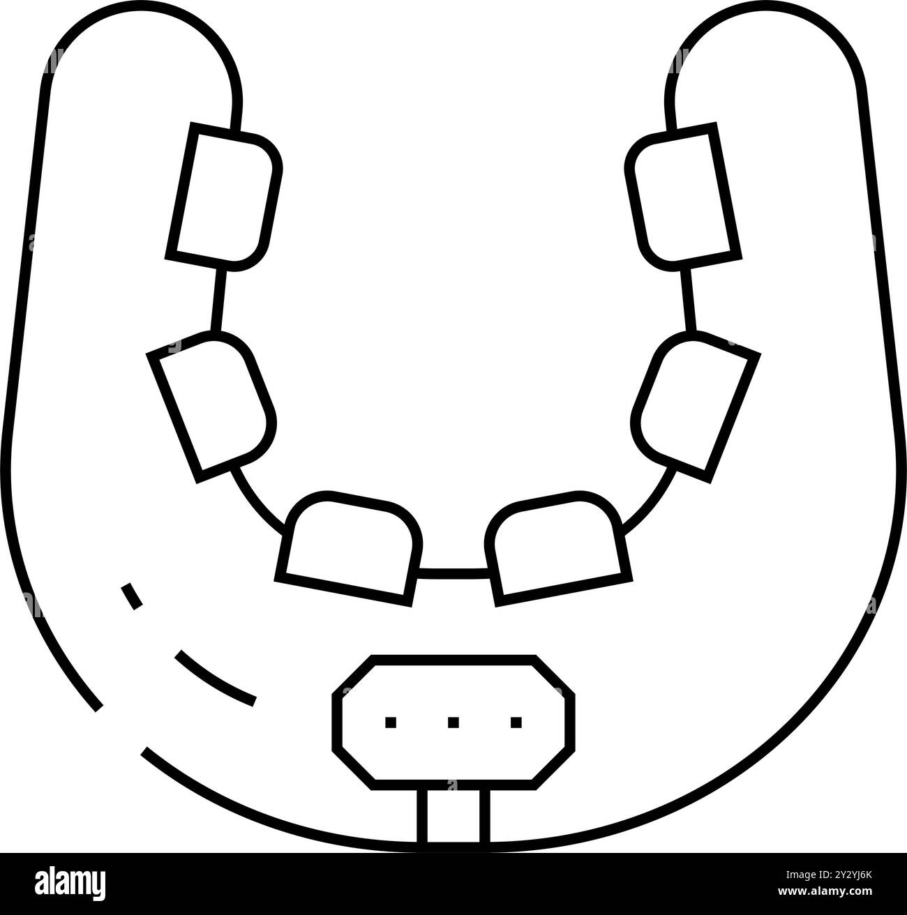 neck ems training line icon vector illustration Stock Vector Image ...