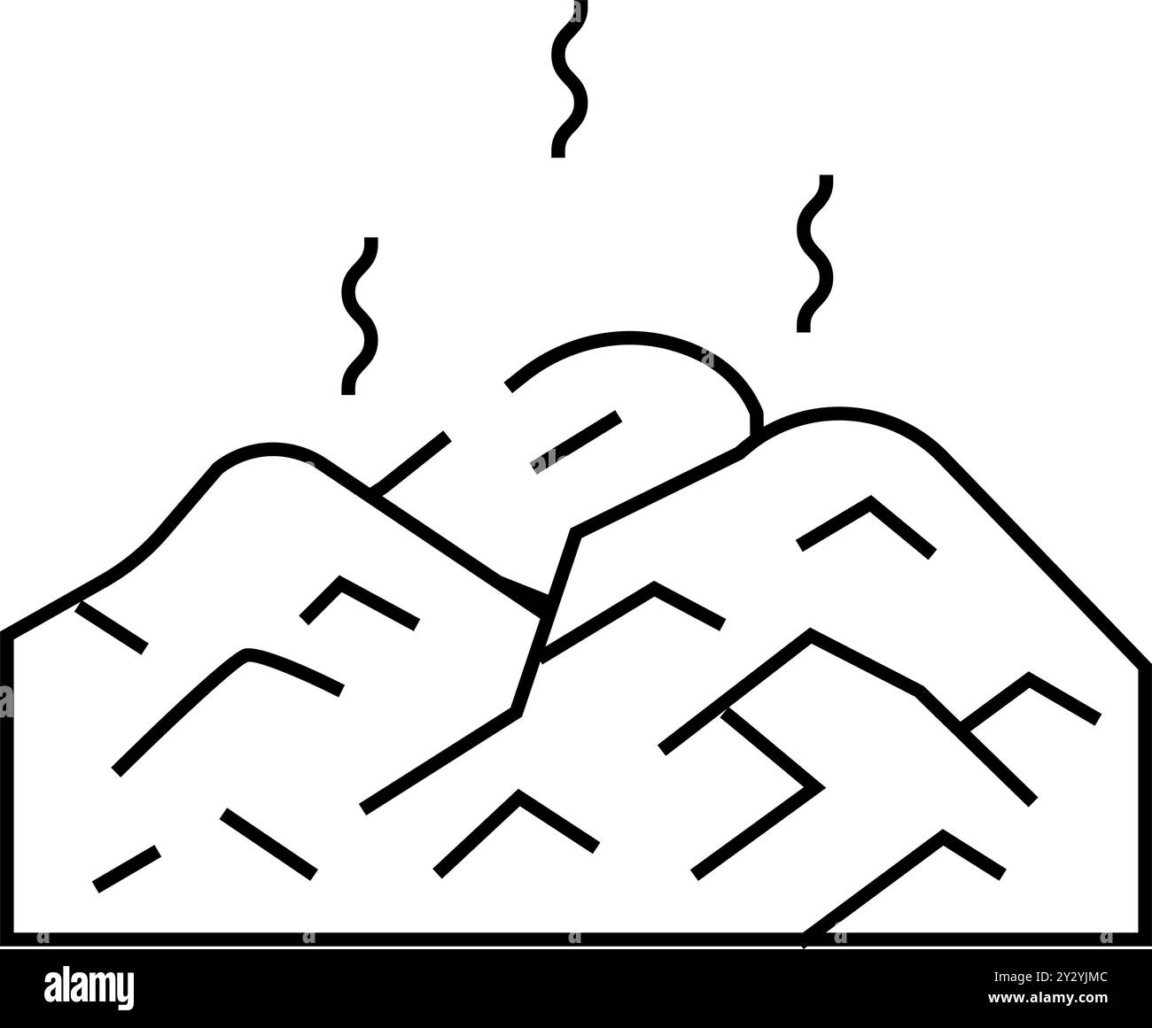 landfill gas biogas line icon vector illustration Stock Vector Image ...