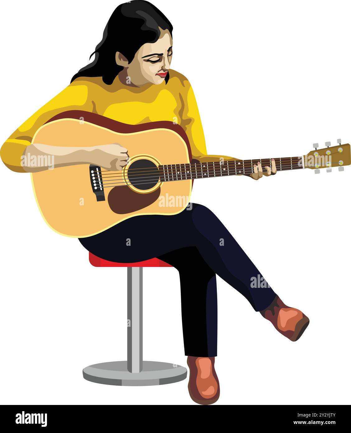 Playing guitar stage Stock Vector Images - Alamy