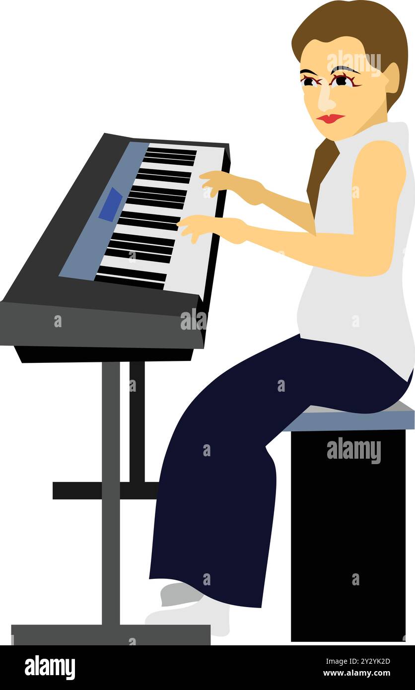 Girl keyboard wave hi-res stock photography and images - Alamy