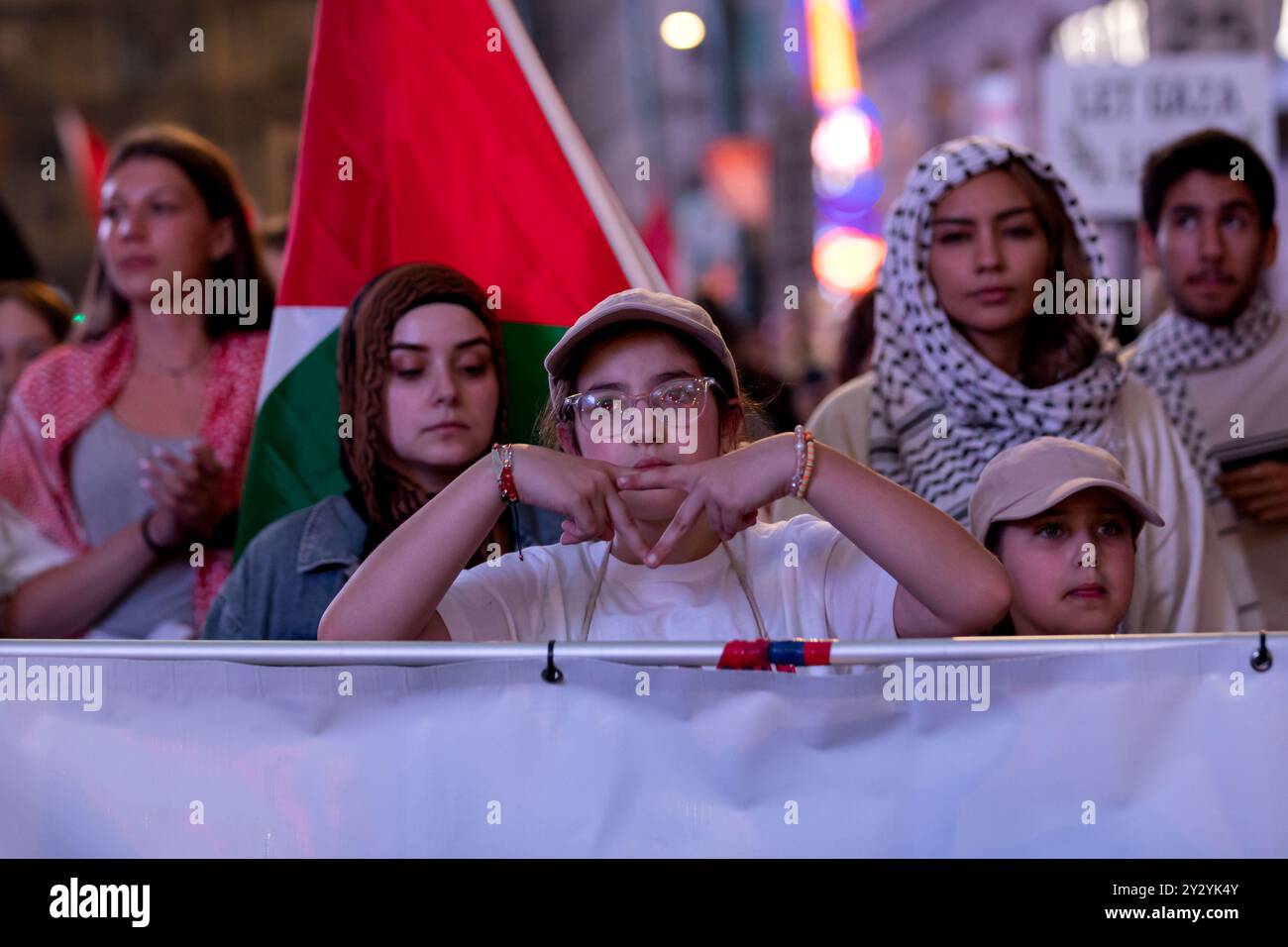 Philadelphia, Pennsylvania, USA. 5th Sep, 2024. Pro-Palestine activists ...