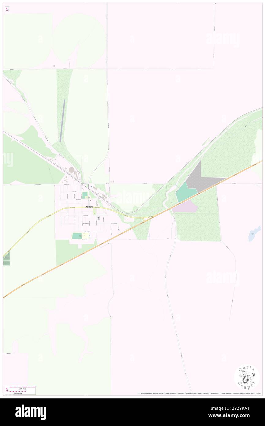 Map of almira washington Cut Out Stock Images & Pictures - Alamy