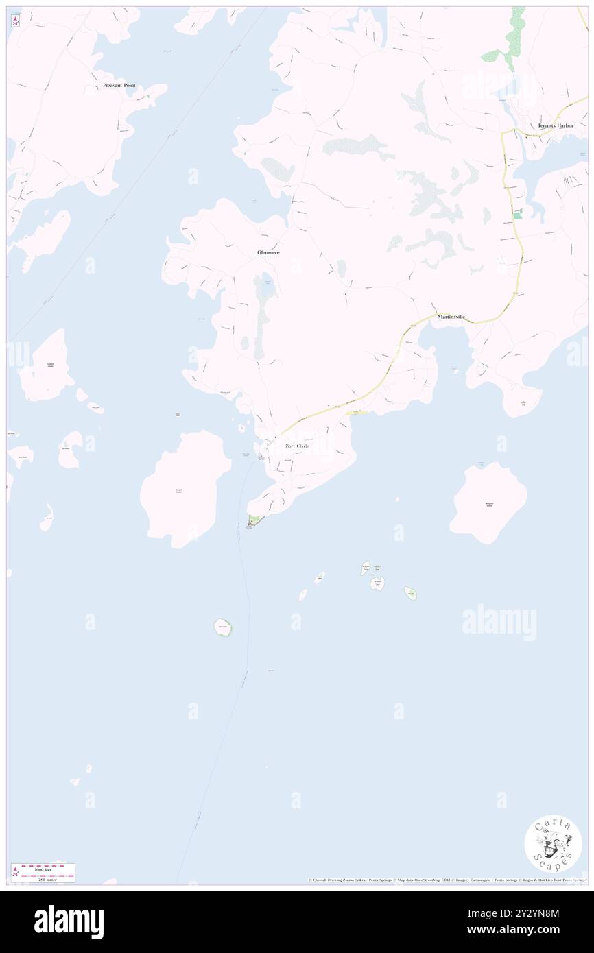 Port clyde map hi-res stock photography and images - Alamy
