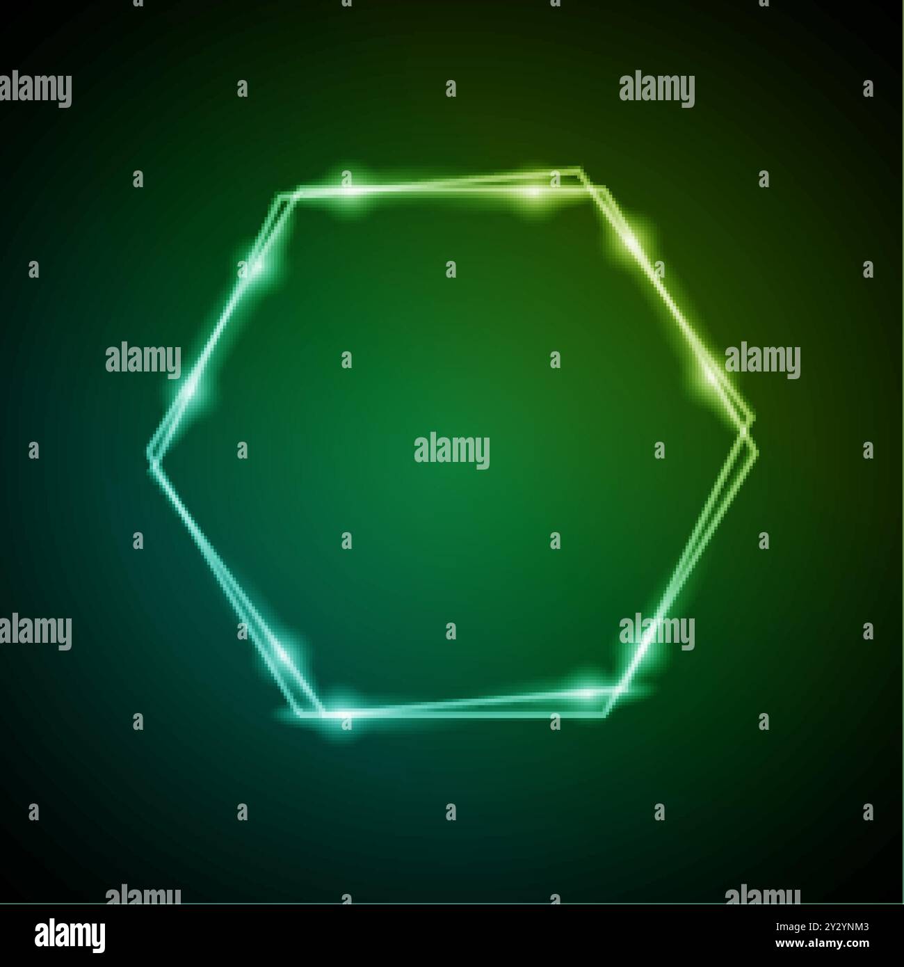 Neon Frame with Glow, and Sparkles. Electronic Luminous Circles Frame ...