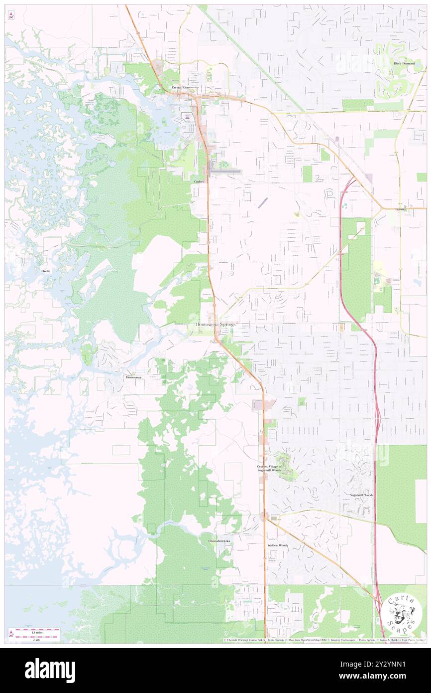 Map of homosassa springs Cut Out Stock Images & Pictures - Alamy