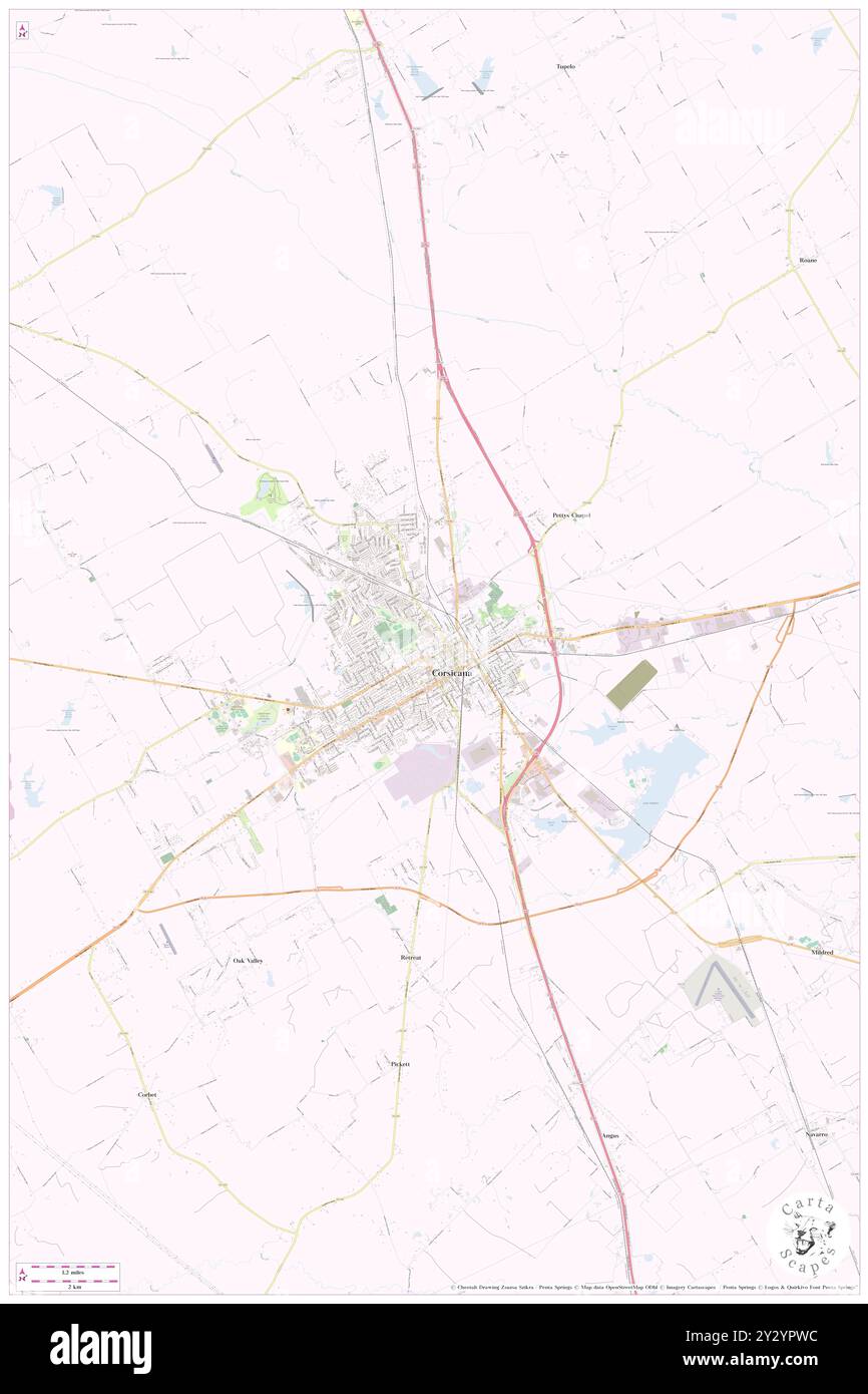 Corsicana map hi-res stock photography and images - Alamy