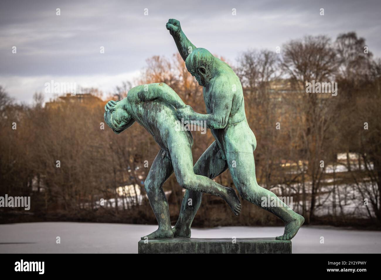 Oslo February 11 2023 Statues In The Famous Vigeland Park In Oslo oslo-february-11-2023-statues-in-the-famous-vigeland-park-in-oslo