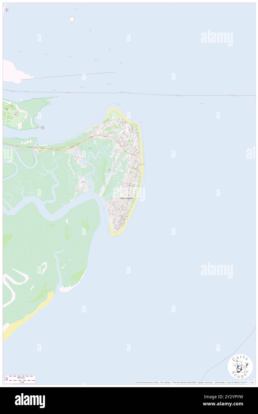 Map of tybee island Cut Out Stock Images & Pictures - Alamy