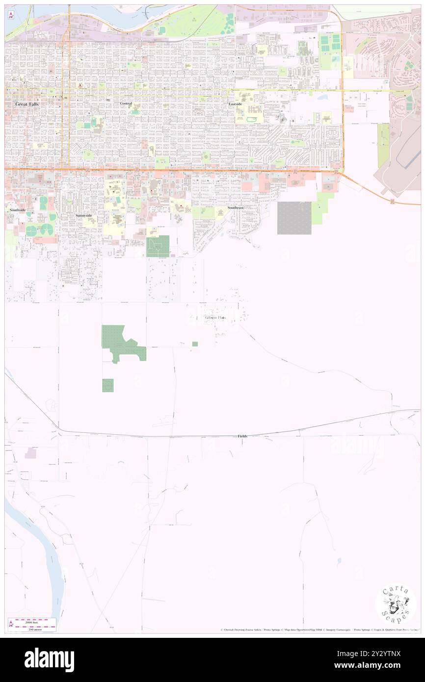 Map of cascade montana hi-res stock photography and images - Alamy