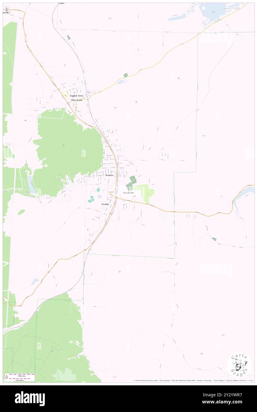 Russellville, Iron County, US, United States, Missouri, N 37 35' 30 ...