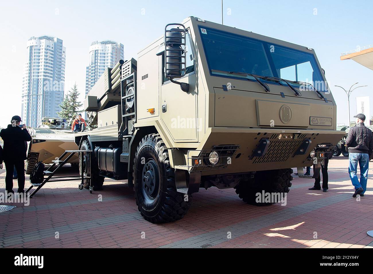 Kyiv,Ukraine - October 10, 2018: Multiple Launch Rocket System BM-21 MT ...