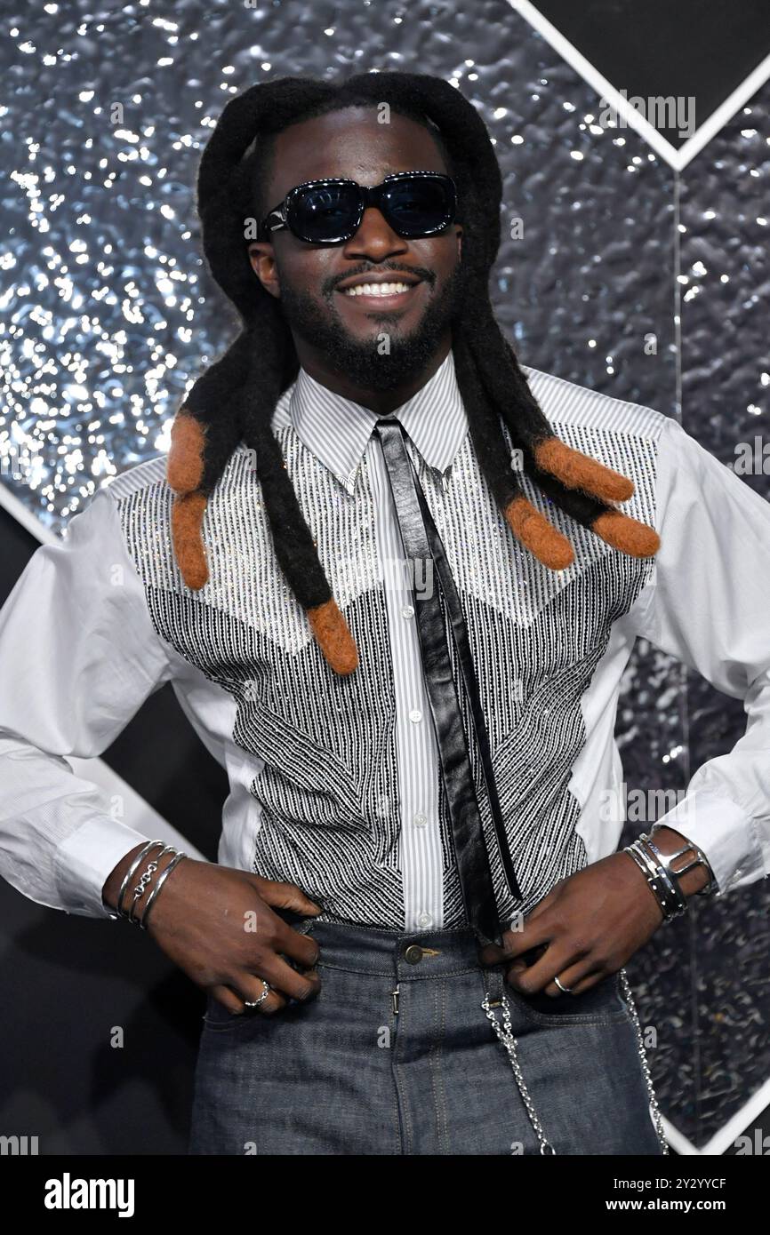 Shaboozey arrives at the MTV Video Music Awards on Wednesday, Sept. 11 ...