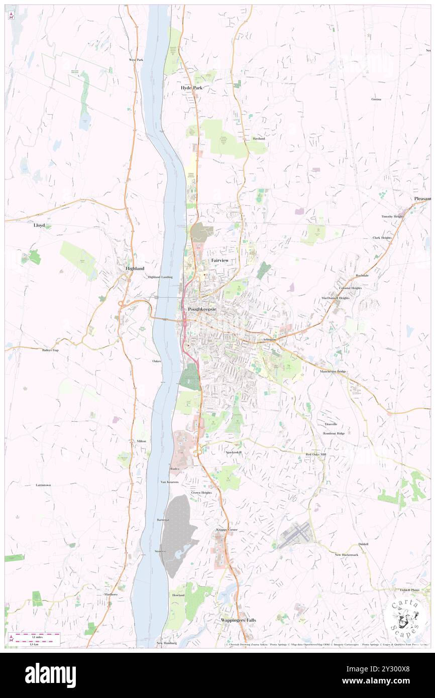 Map of poughkeepsie new york Cut Out Stock Images & Pictures - Alamy