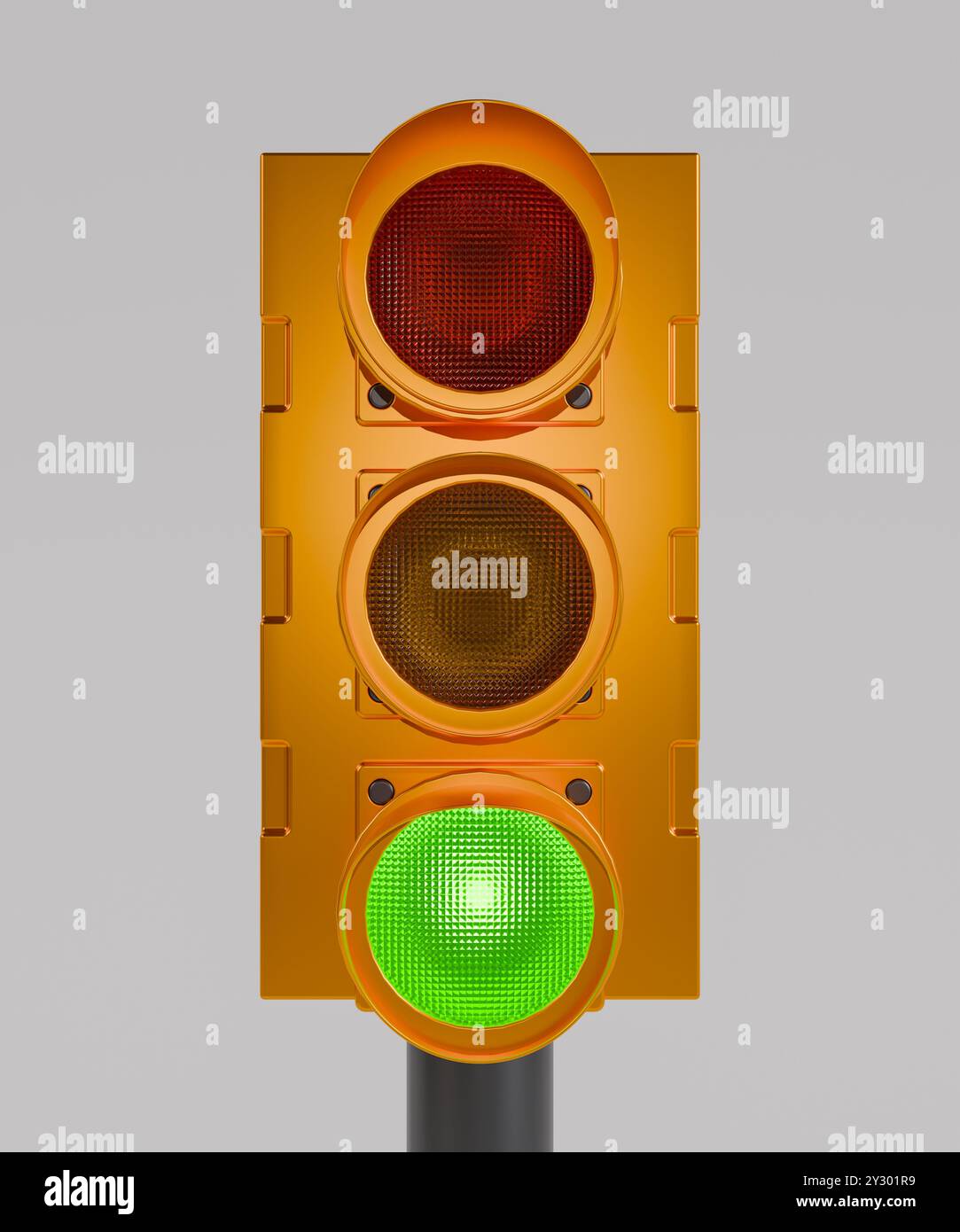 Traffic light with green light on. A classic release and forward icon ...