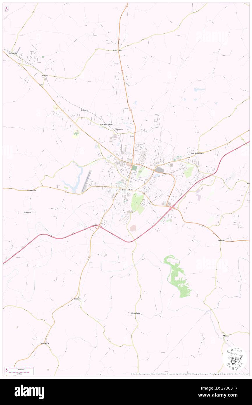 Map of bardstown Cut Out Stock Images & Pictures - Alamy