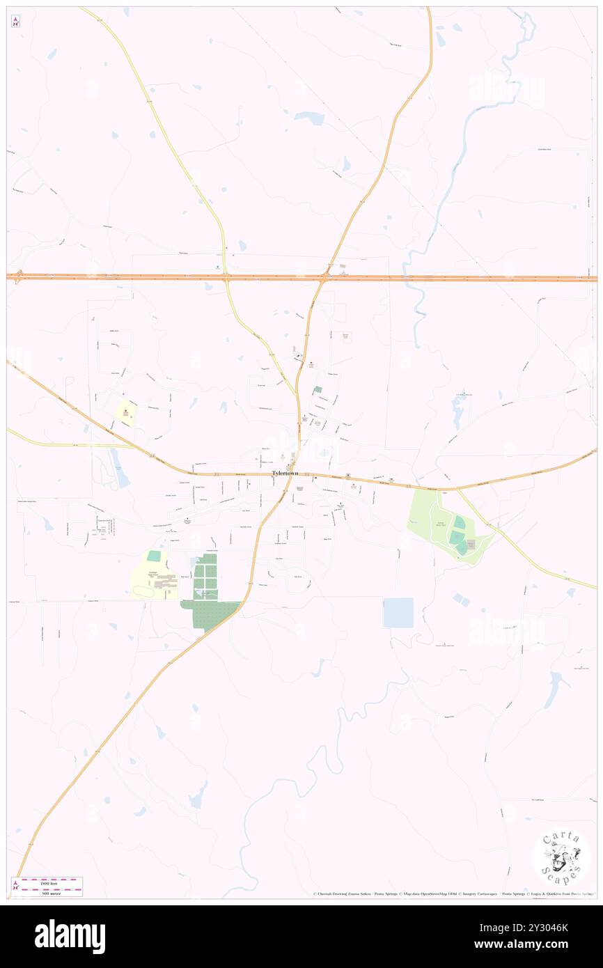 Map of tylertown mississippi Cut Out Stock Images & Pictures - Alamy