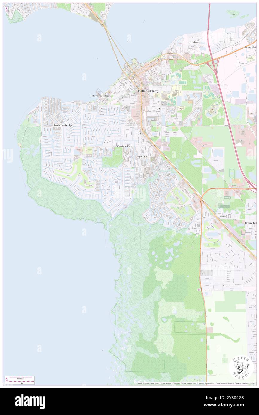Punta gorda map Cut Out Stock Images & Pictures - Alamy