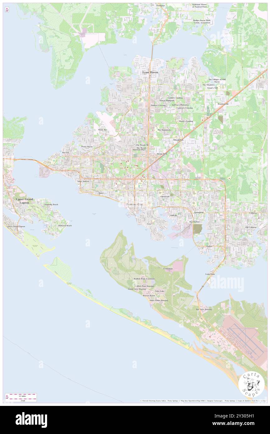 Panama city florida map Cut Out Stock Images & Pictures - Alamy
