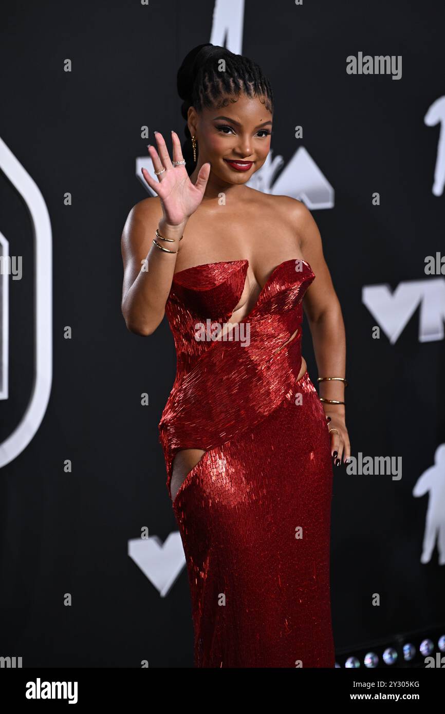 Halle Bailey attending the MTV Video Music Awards 2024 held at the UBS ...