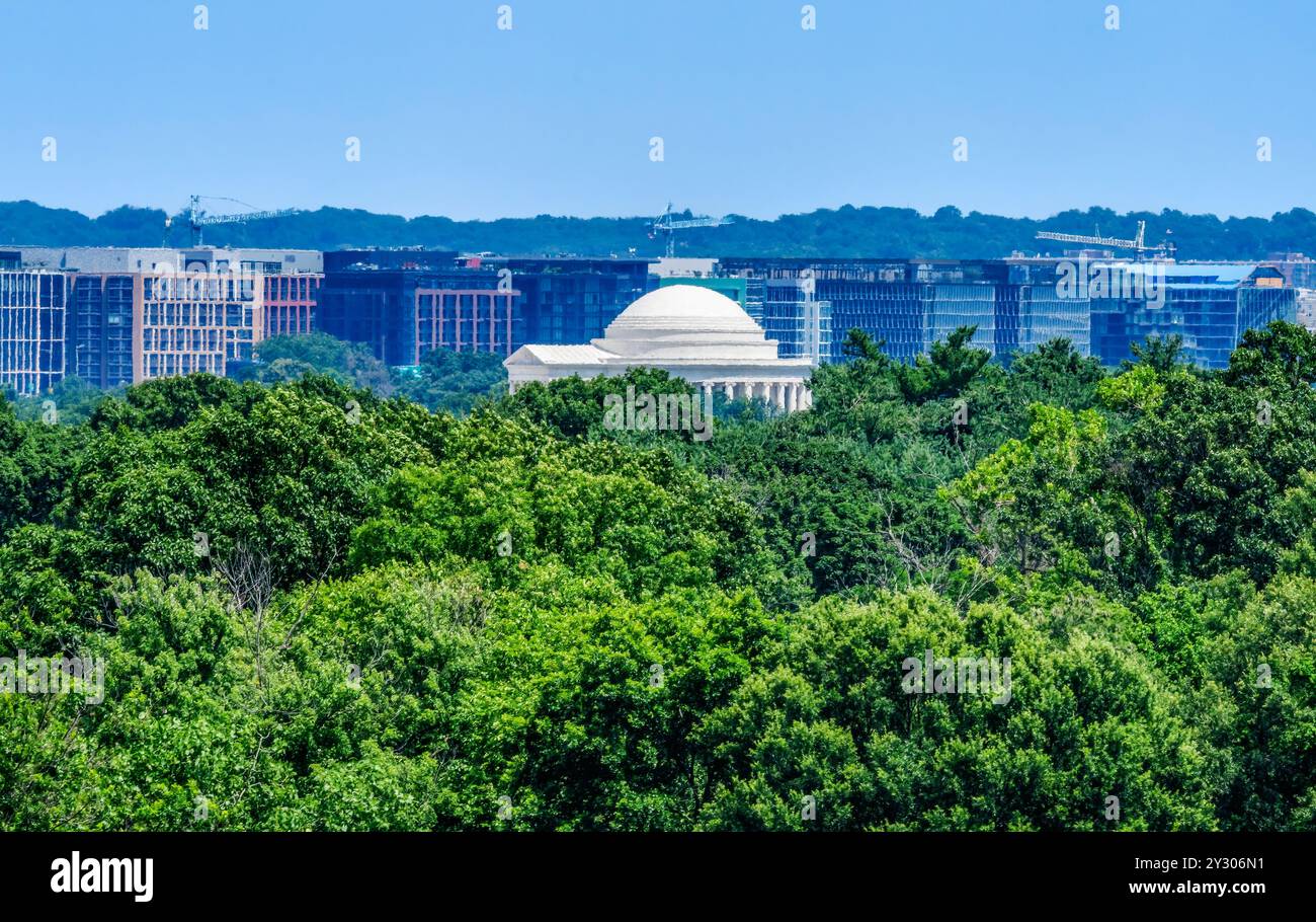Jefferson Memorial Trees Government Buildings, View From Lee Arlington ...
