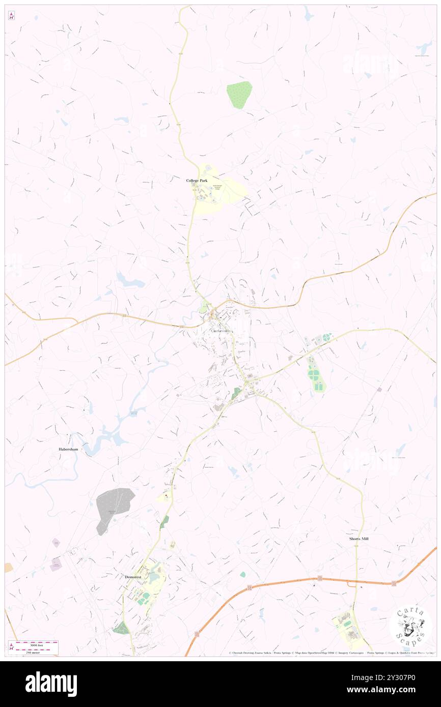 Map of habersham hi-res stock photography and images - Alamy