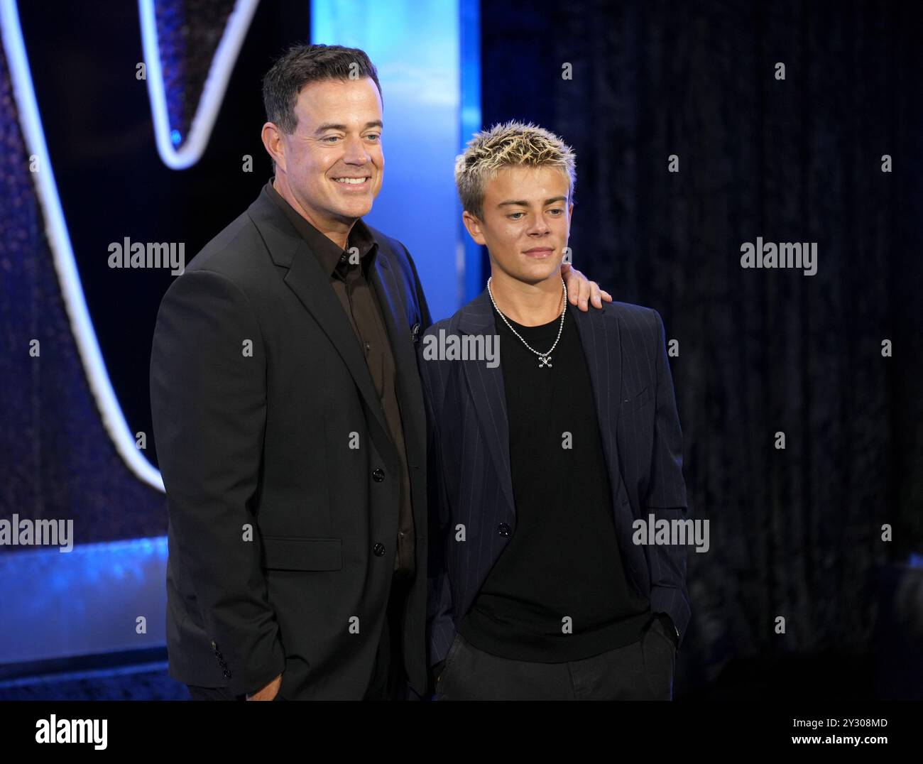 Elmont, United States. 11th Sep, 2024. (L-R) Carson Daly and Jackson ...