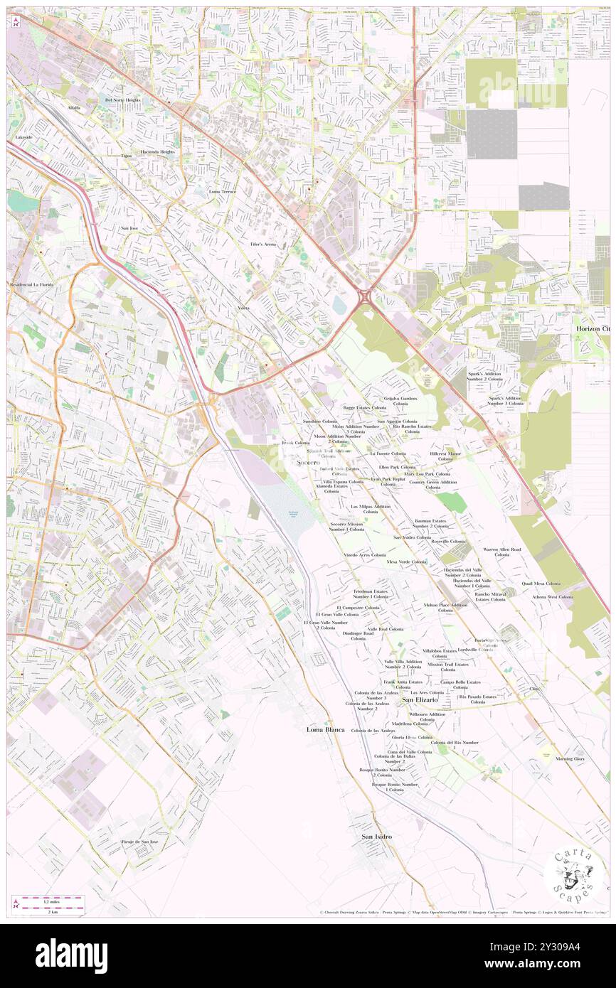 Socorro texas map Cut Out Stock Images & Pictures - Alamy