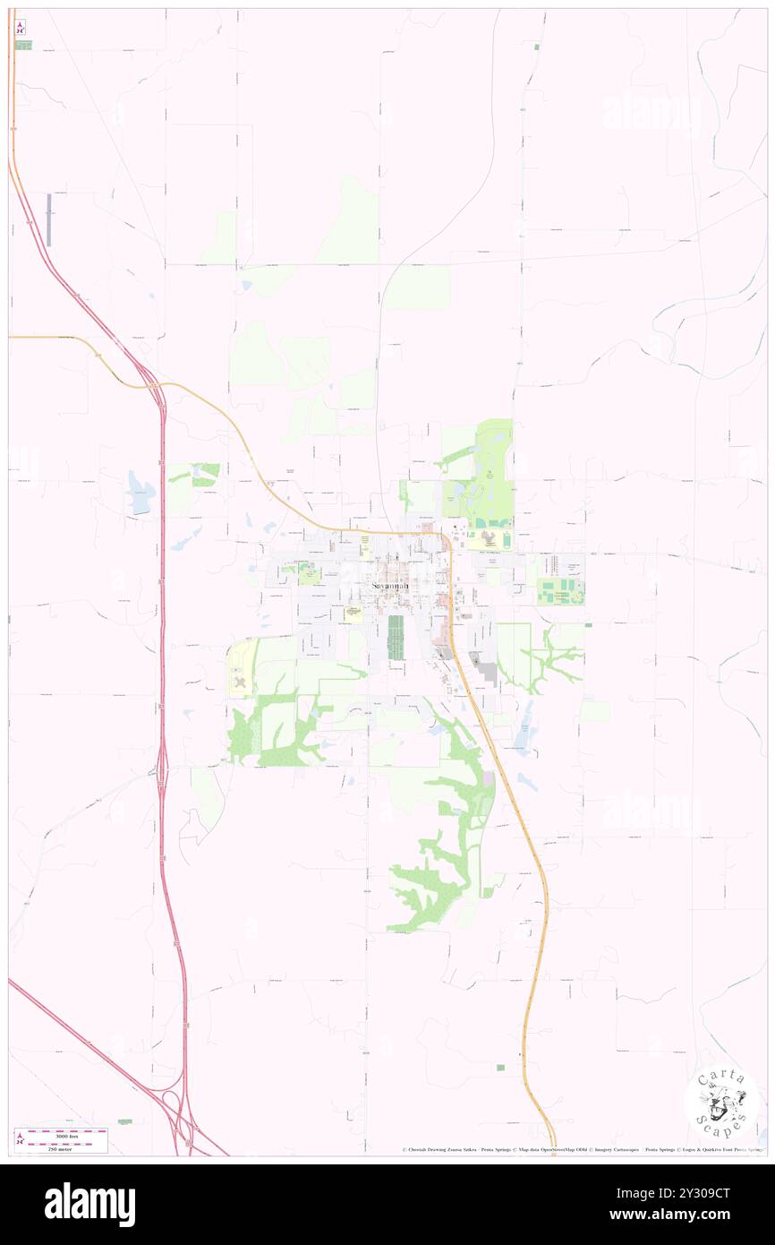 Map of savannah missouri Cut Out Stock Images & Pictures - Alamy