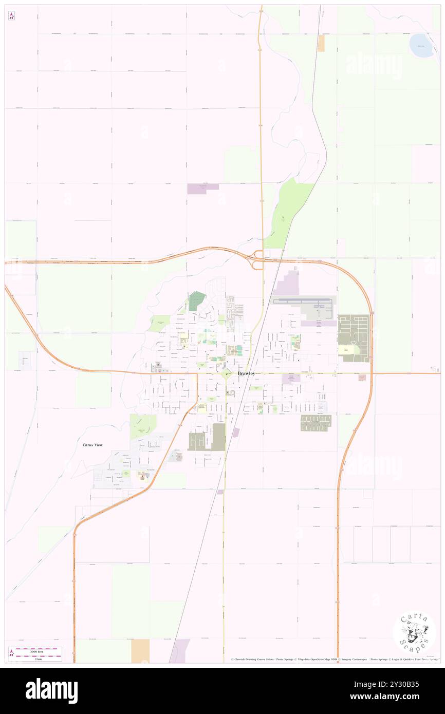 Map of brawley Cut Out Stock Images & Pictures - Alamy