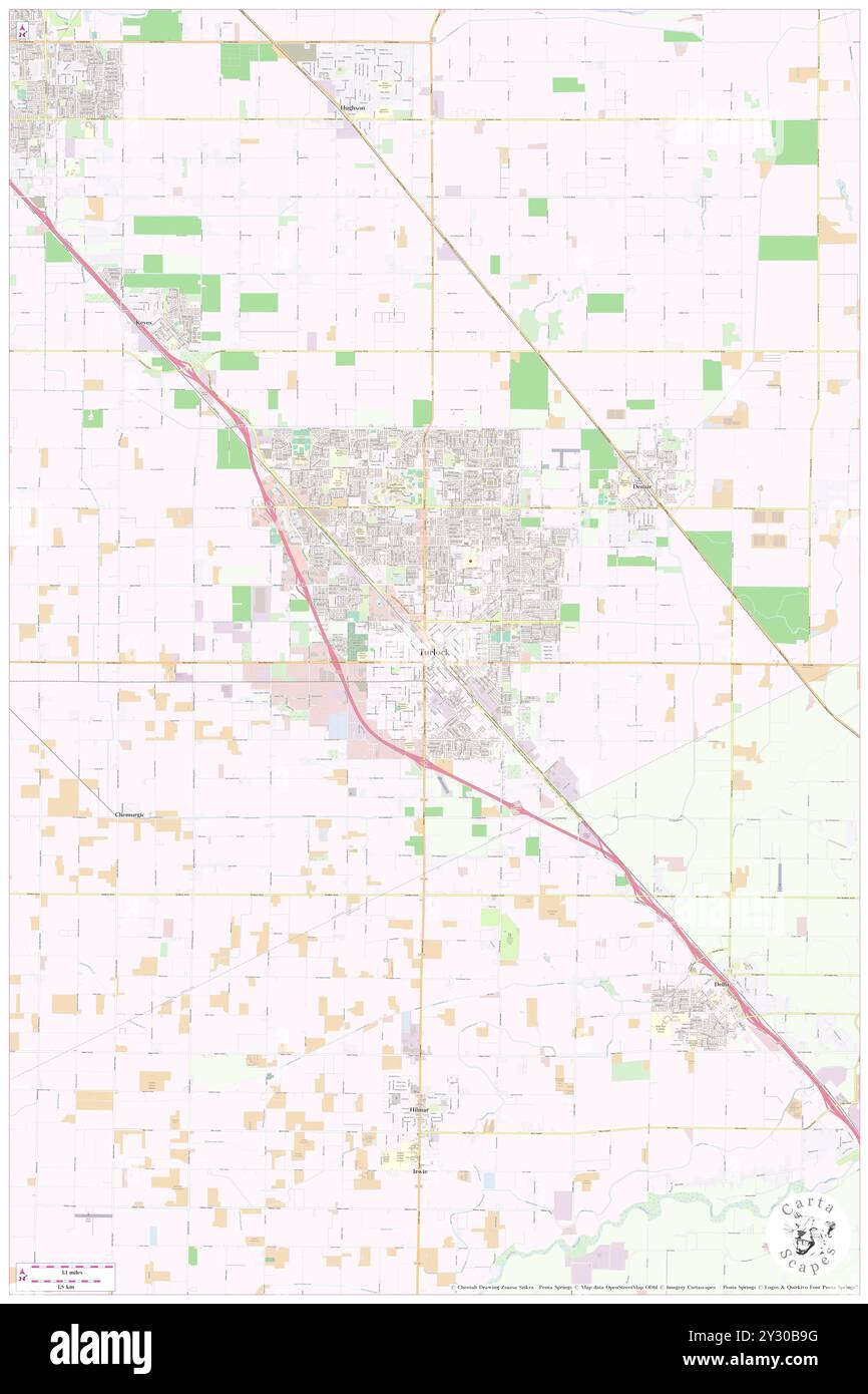 Map of turlock Cut Out Stock Images & Pictures - Alamy