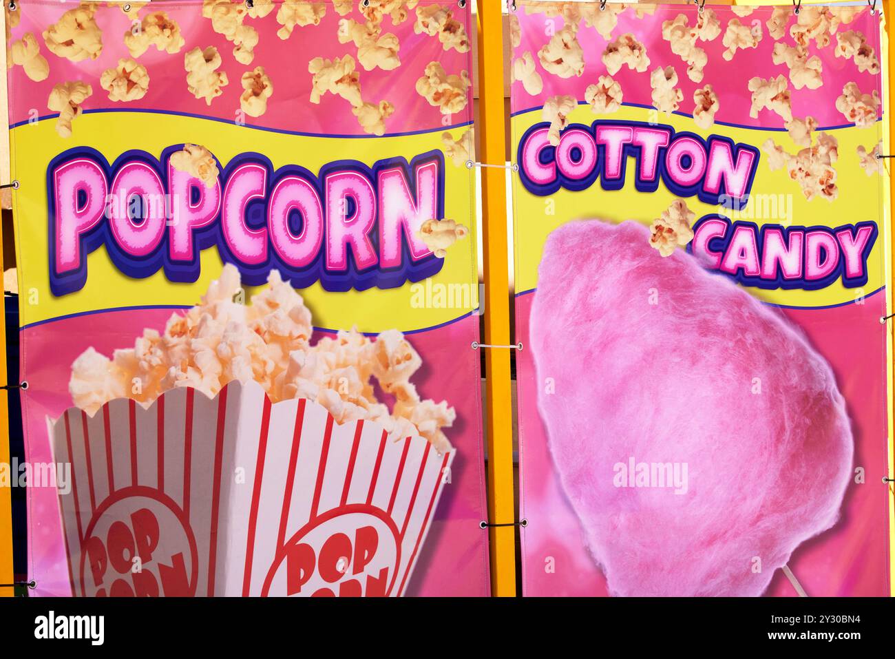 Snack Signs at a Carnival Stock Photo - Alamy