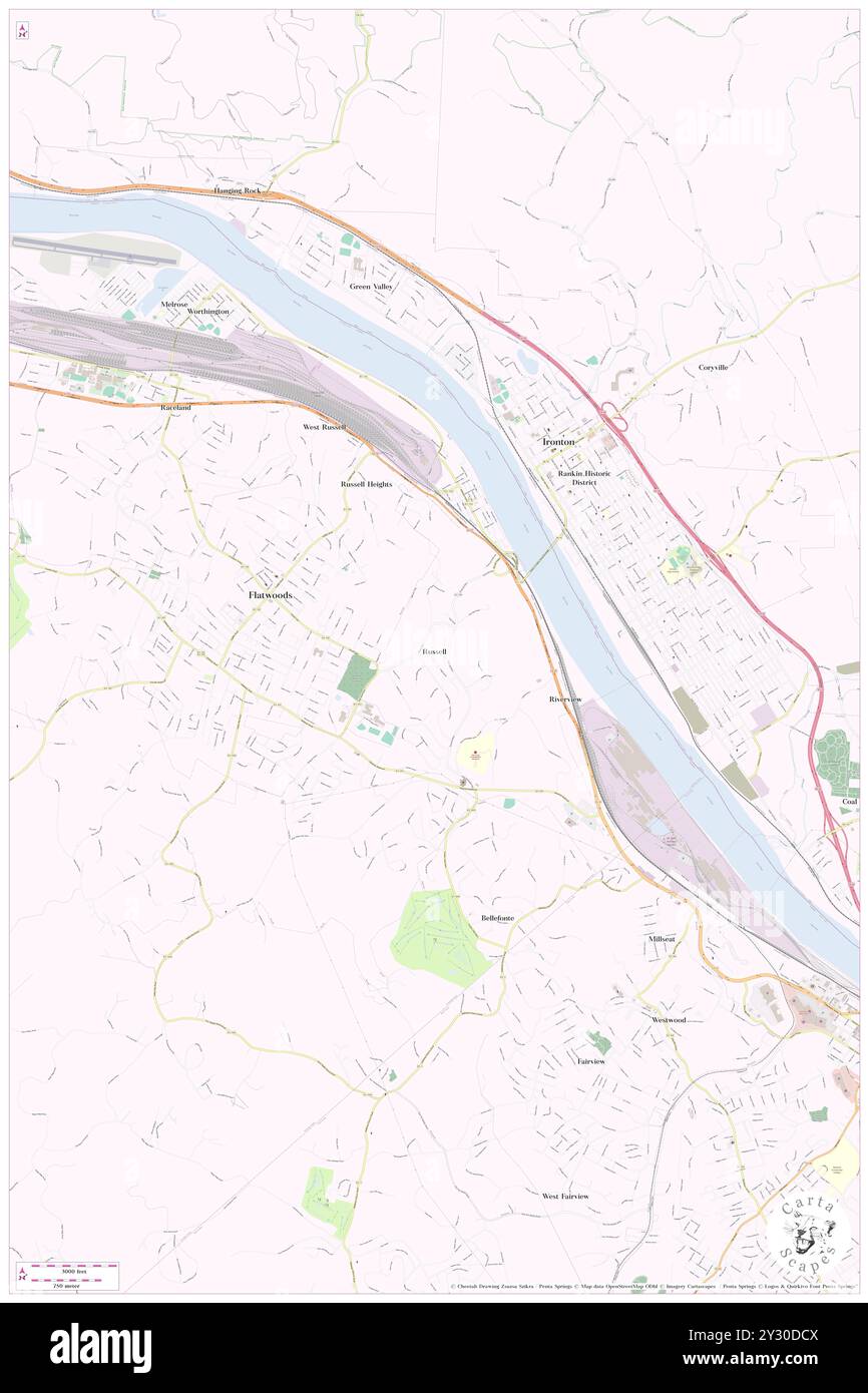Russell, Greenup County, US, United States, Kentucky, N 38 31' 2'', S ...