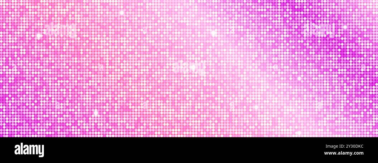 Shining pink purple disco party pattern background. Iridescent sequin ...