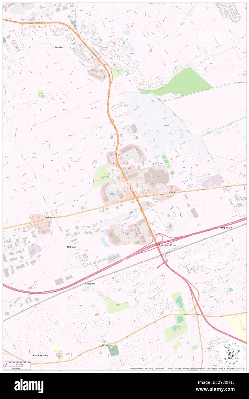 Exton pennsylvania map Cut Out Stock Images & Pictures - Alamy